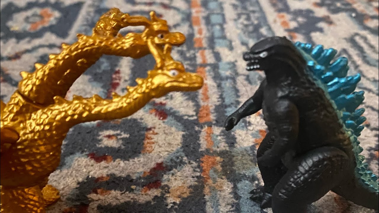 Godzilla vs three headed titans - YouTube