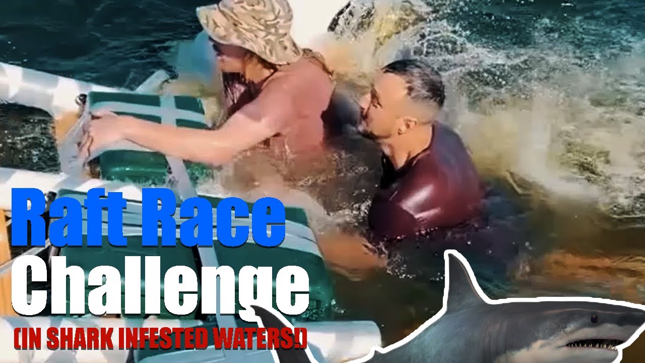 Raft Race Challenge VS Shammi and Jayden! (IN SHARK INFESTED WATERS ...