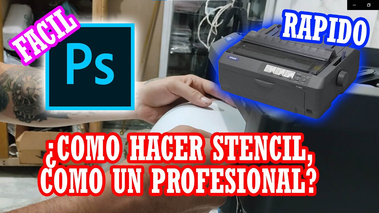 Como hacer un stencil profesional con impresora matiz o de puntos - YouTube