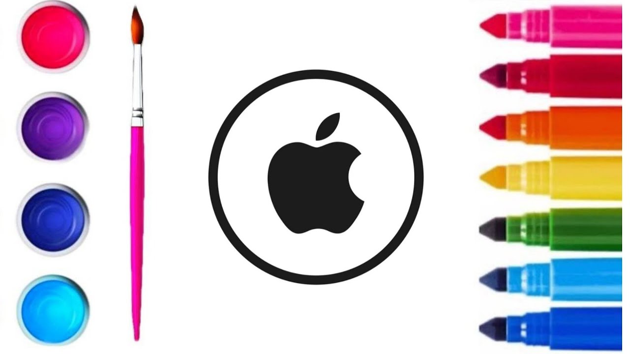 Drawing for children apple logo | Как можно нарисовать логотип аппле ...