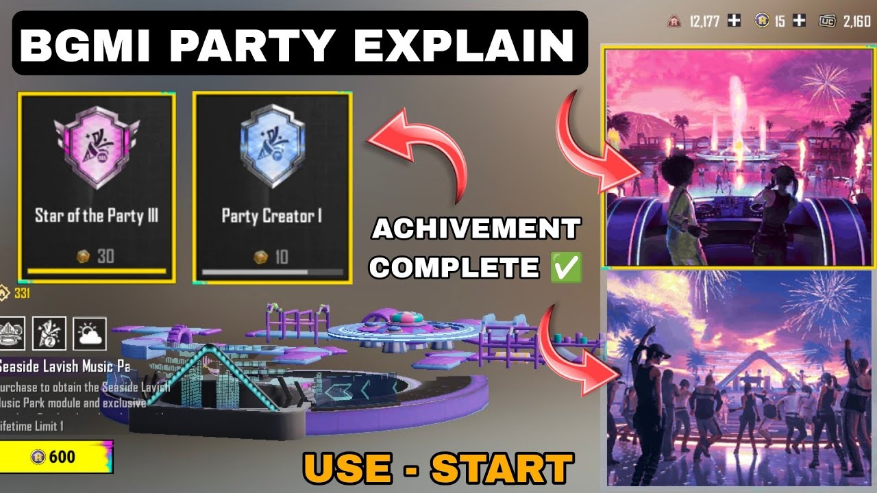 BGMI Home Party Explain | Star of the Party & Party Creator Achievement ...