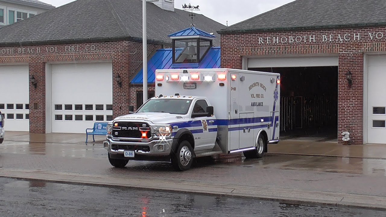 D86 Responding I Rehoboth Beach Volunteer Fire Company - YouTube