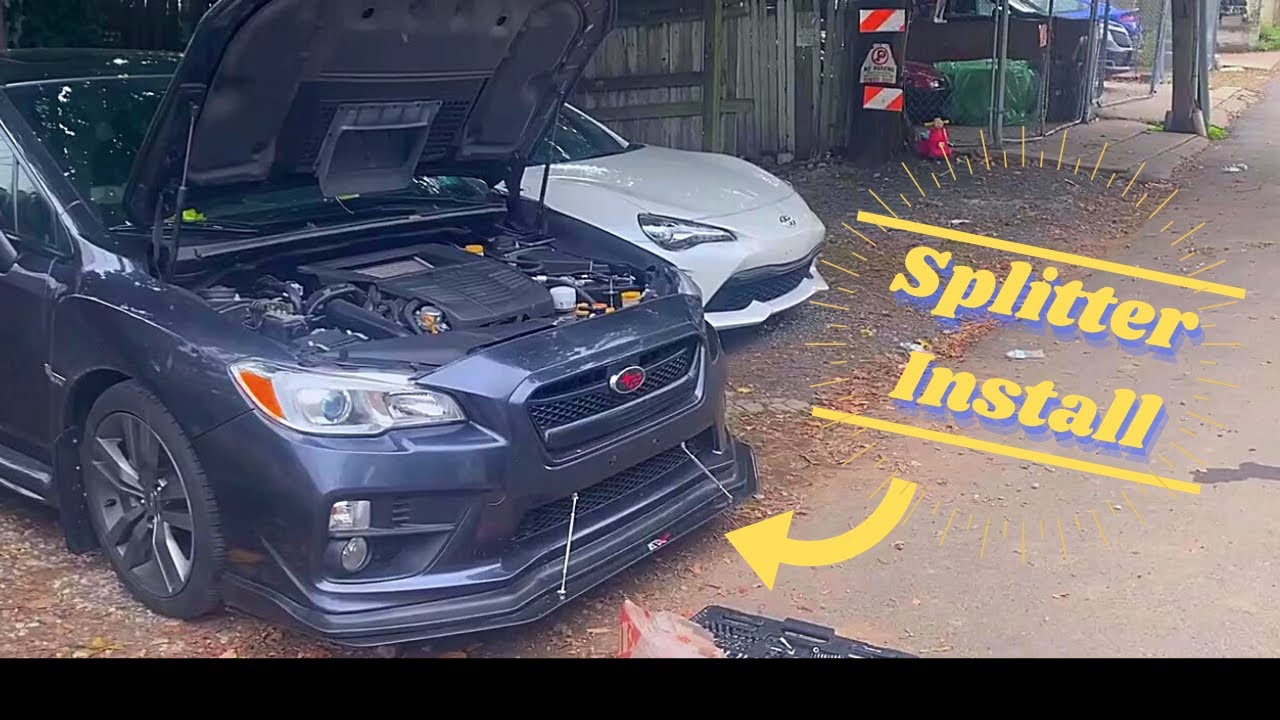How to install a front splitter/APR splitter on 2017 WRX - YouTube