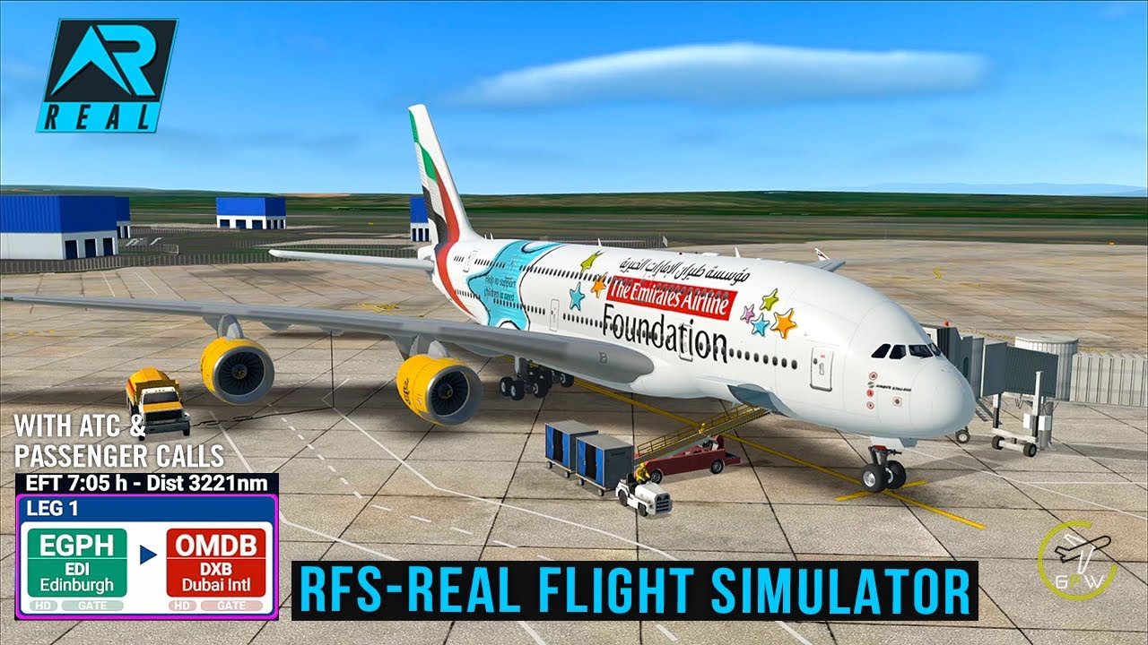 RFS - Real Flight Simulator - Edinburgh to Dubai||Full Flight|A380 ...