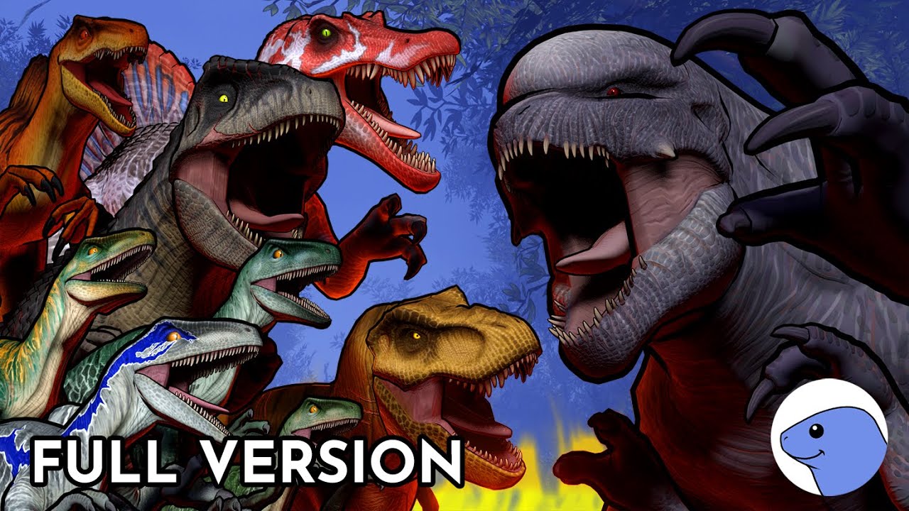 D.rex vs Rexy, Spinosaurus, Giganotosaurus and Blue | Animation (Full Version) - YouTube