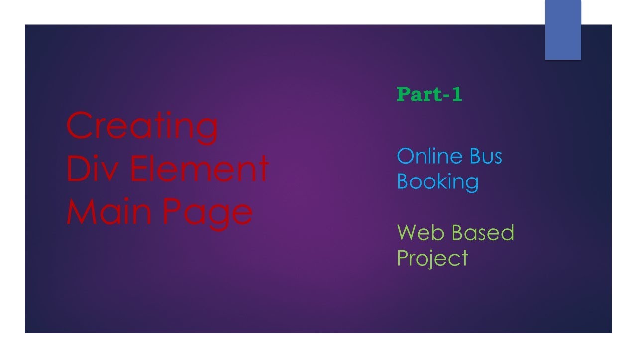5. Div Element | Part 1 | Main Page - YouTube