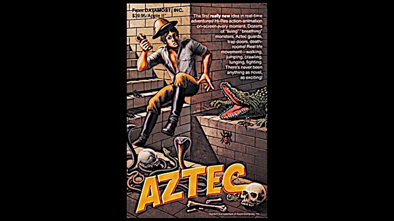 Aztec (Apple II.USA.1982..Dev. Paul Stephenson. Pub. Datamost) - YouTube