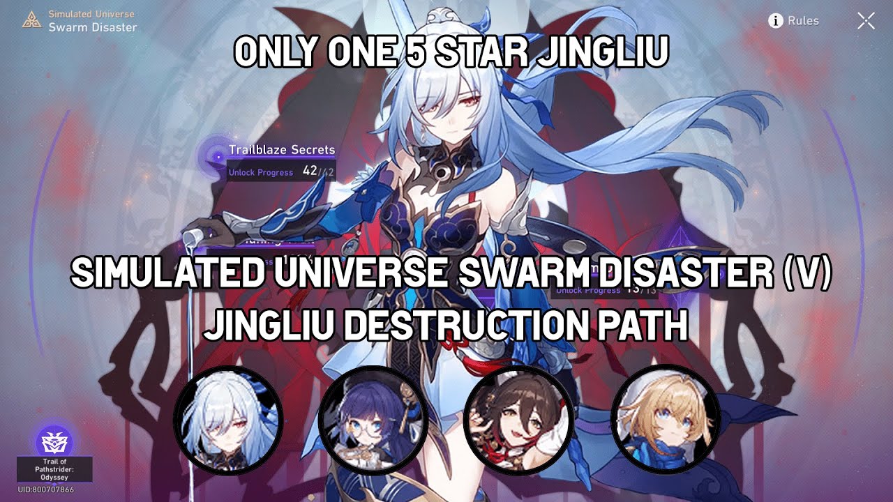 Honkai Star Rail - Simulated Universe Swarm Disaster (V) - Jingliu ...