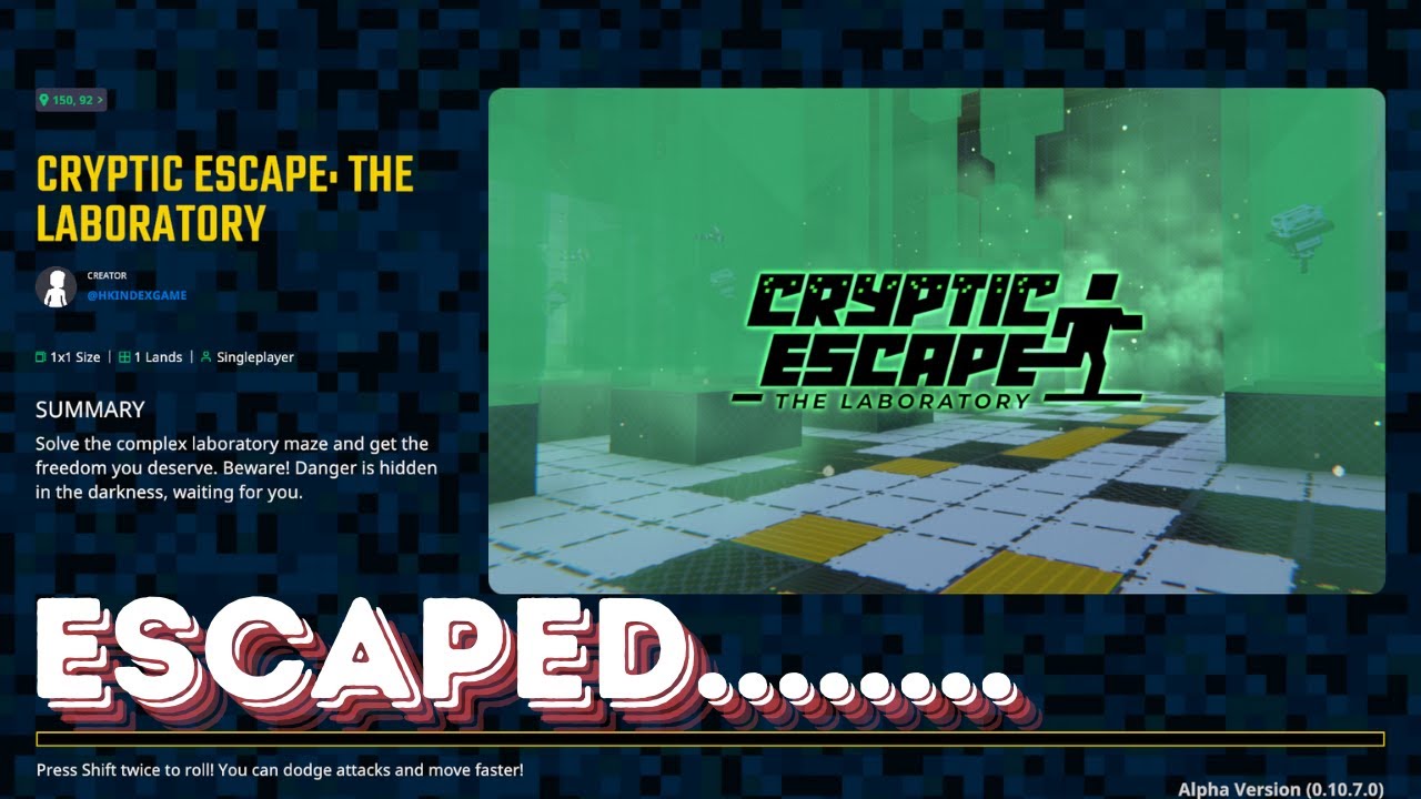 [The Sandbox] Cryptic Escape: The Laboratory ESCAPE RUN.. - YouTube