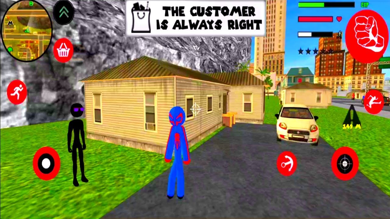 Marvel Superhero Adventure In Epic Stickman Rope Hero Spider Game - YouTube