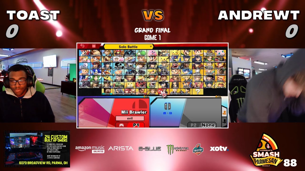 Toast vs AndrewT - Smash Ultimate Singles Grand Final Smash Parmesan 88 ...