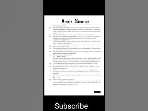 Atomic structure class 11 all formulas Best Notes for exam #shorts # ...