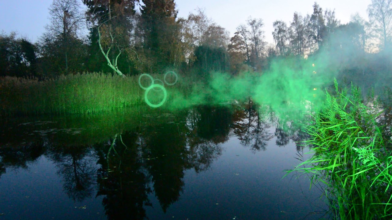 Vortex ring cannon fires onto lake - YouTube