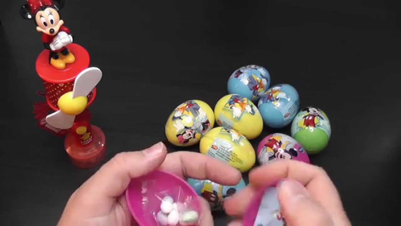 Disney's egg collection! Minnie mouse fan! - YouTube