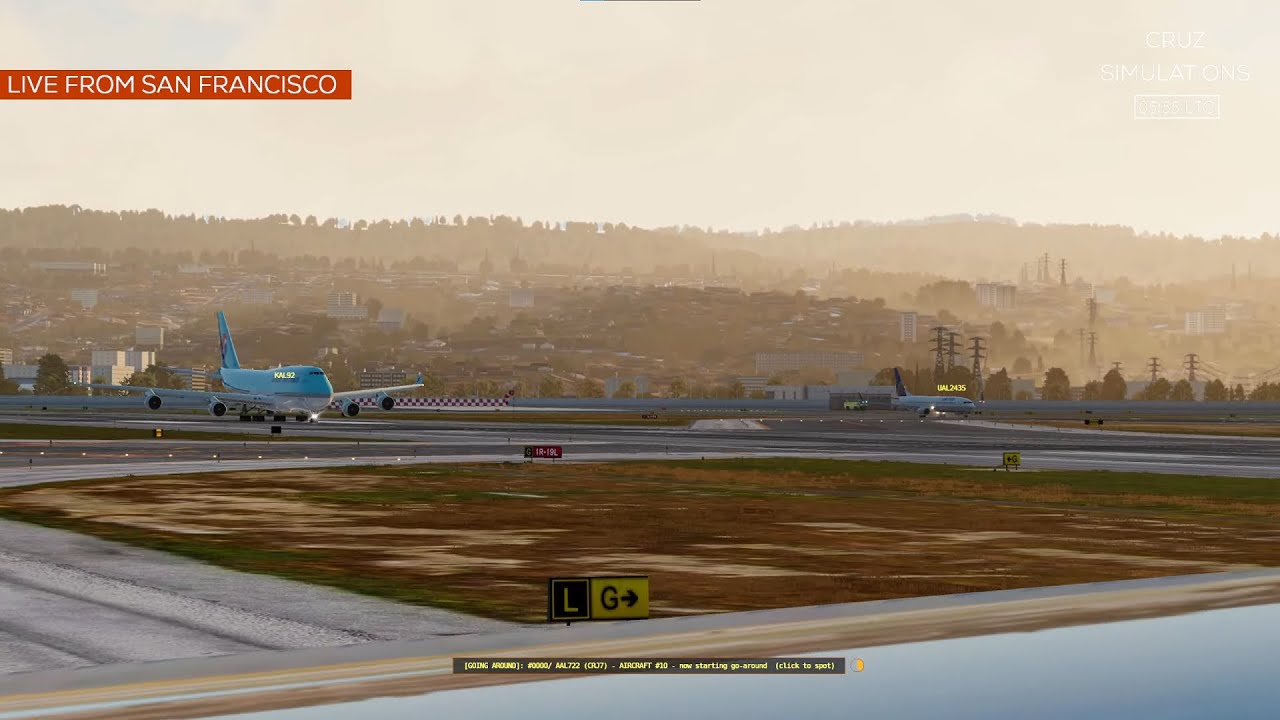 *Dual Take-off* B748 & B739 at KSFO 01L & 01R | From VATSIM Plane ...