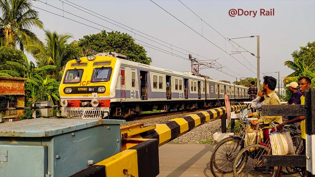 EMU local Train through Railgate in a classical way - YouTube