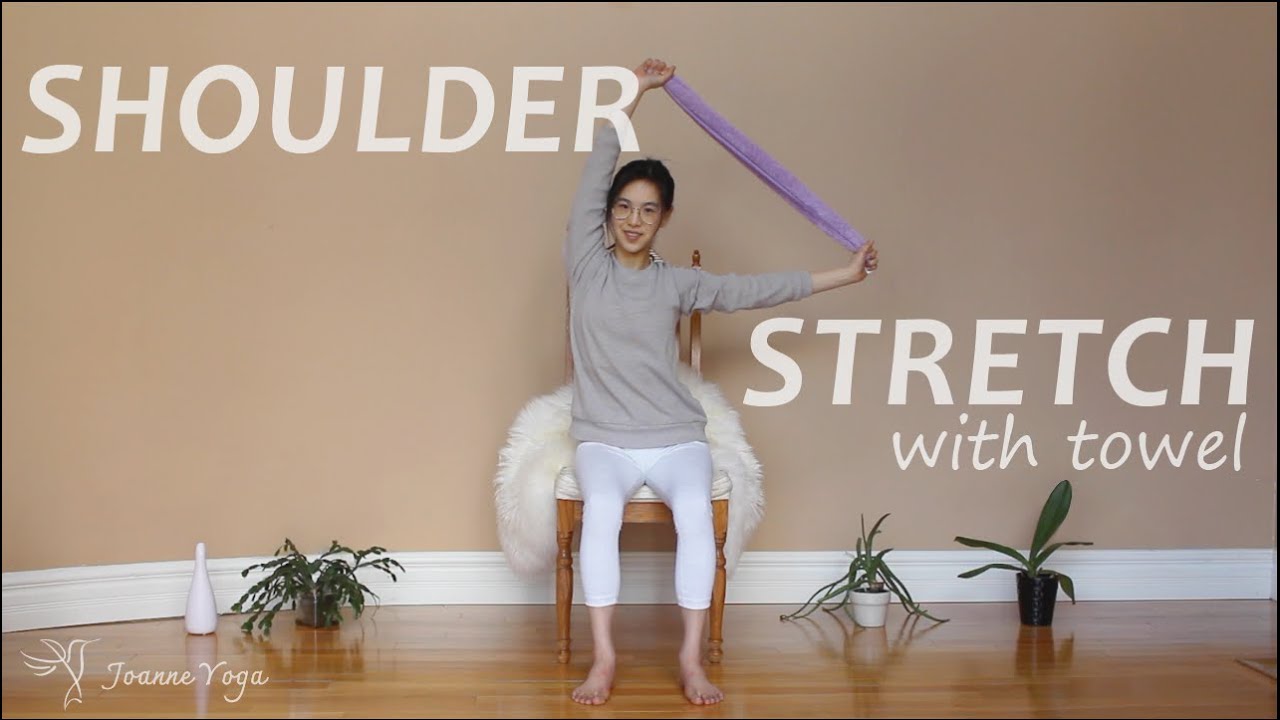 Shoulder Stretch with Towel | 5 Min. Yoga Break | Joanne Yoga - YouTube