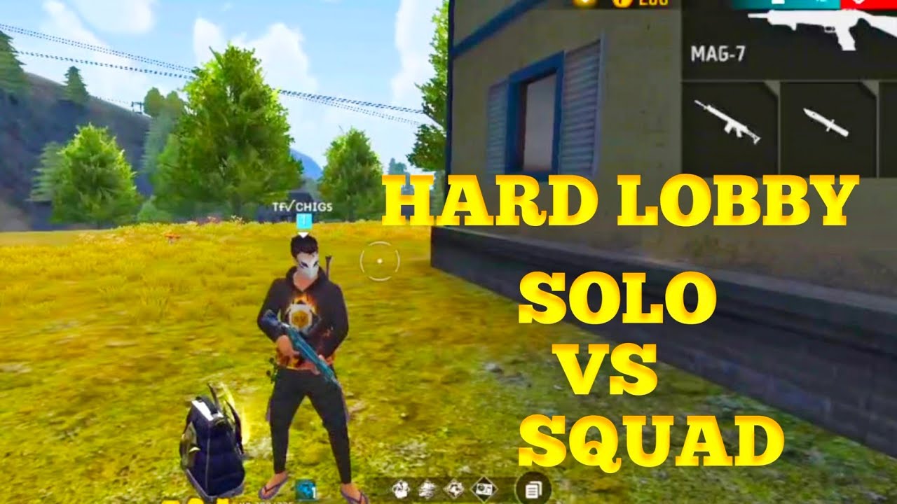 HARD LOBBY GAMEPLAY || SOLO VS SQUAD || FREE FIRE MAX - YouTube