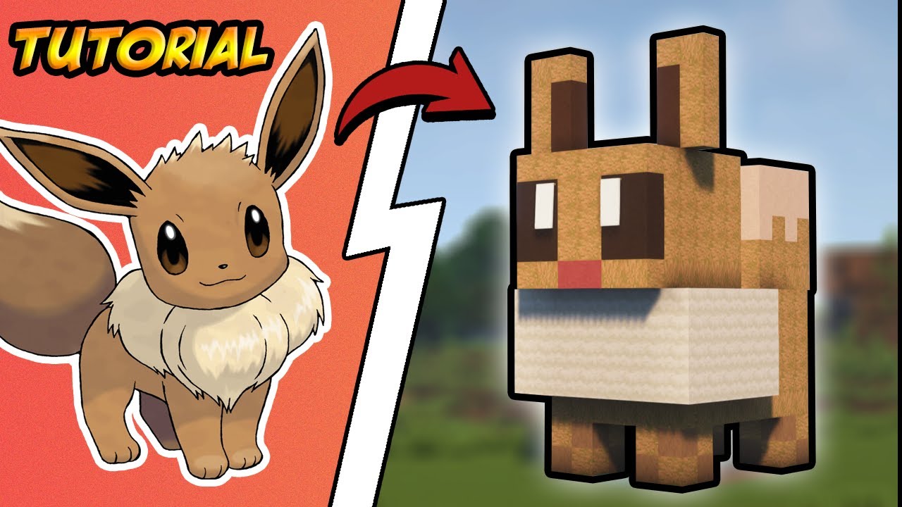 CÓMO hacer un EEVEE de POKEMON en MINECRAFT - YouTube