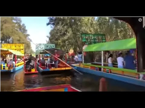 The Aztec Floating Gardens: The canal system of Xochimilco - YouTube