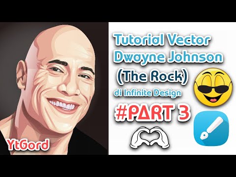 Tutorial membuat Vector Dwayne Johnson di Infinite Design - CaraVector