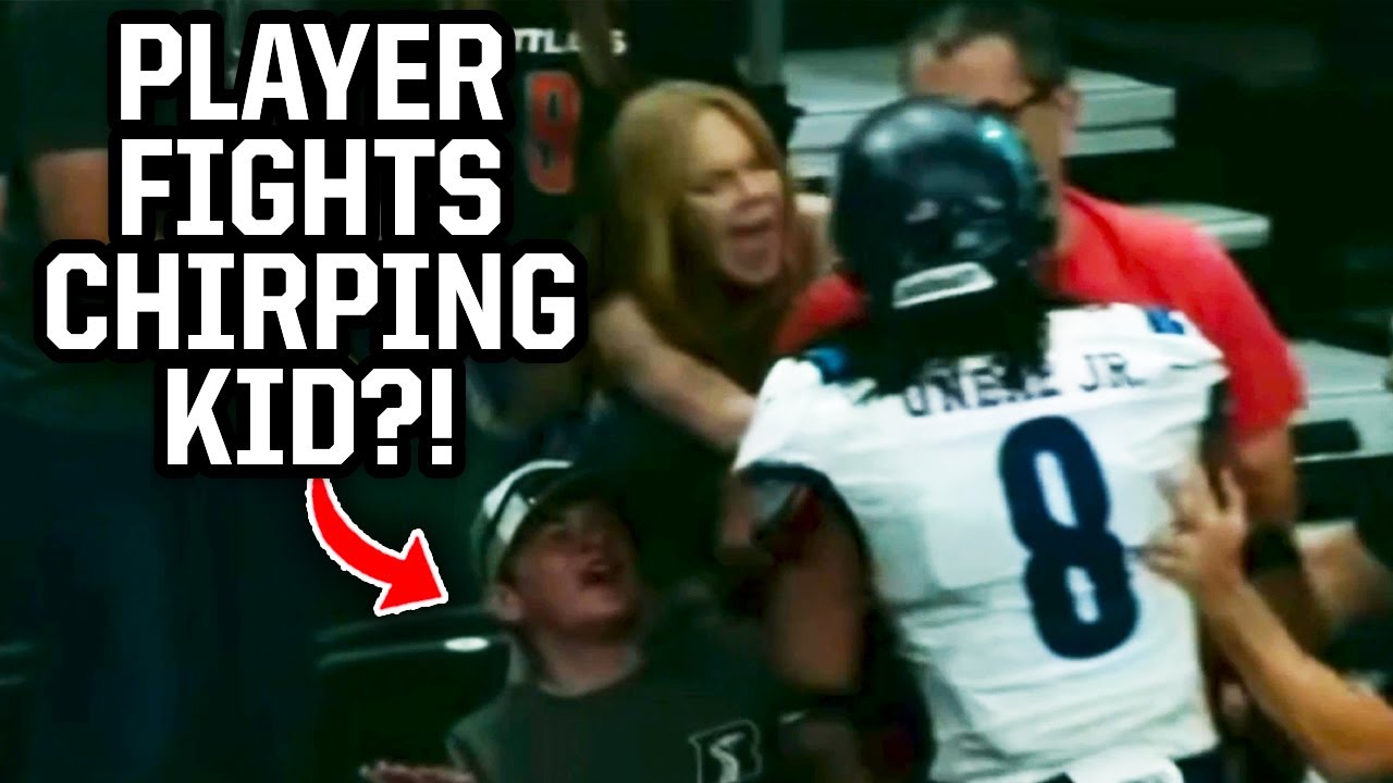 Football player goes after kid in the stands, a breakdown - YouTube