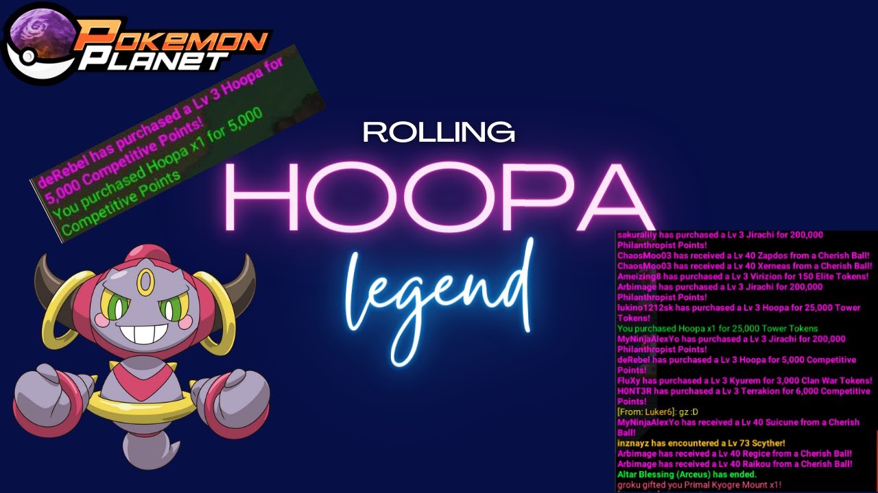 Pokemon Planet - Rolling Hoopa and legend rolls! - YouTube
