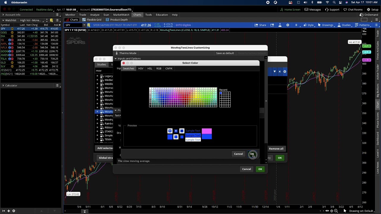 Thinkorswim SET Chart Setup041721 - YouTube