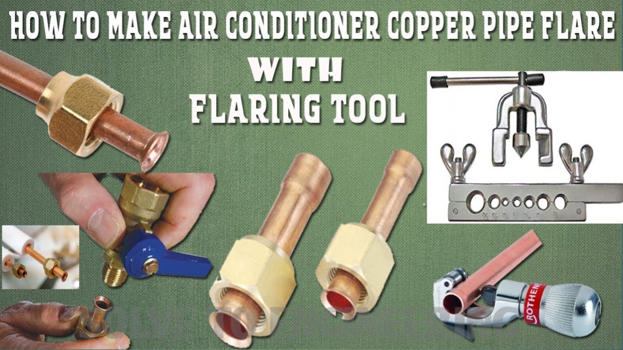 How to make air conditioner copper pipe flare | How to make flare in ...