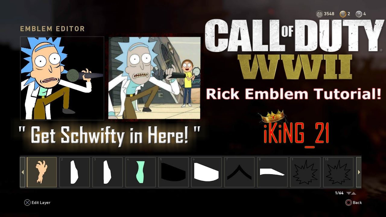 COD WW2 Emblems - Rick Schwifty (Tutorial) - YouTube
