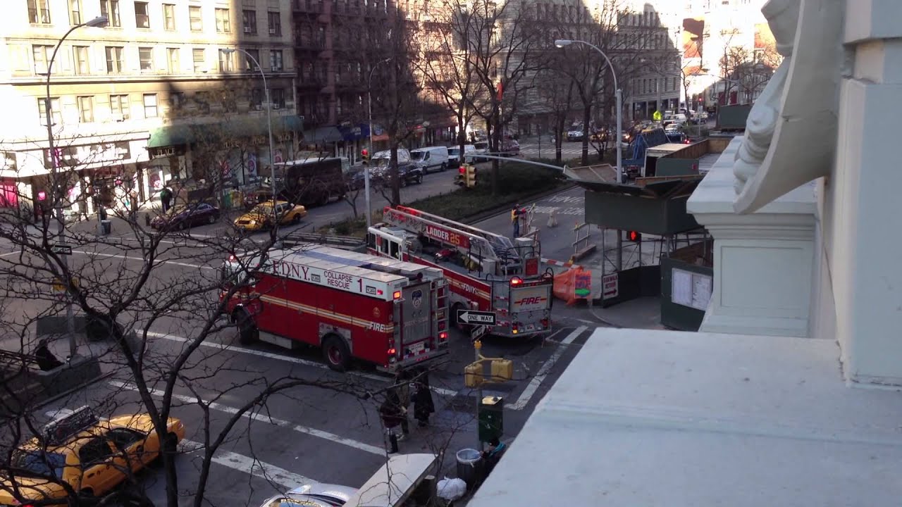 FDNY COLLAPSE RESCUE 1 UNIT & FDNY LADDER 25 RESPONDING ON UPPER ...