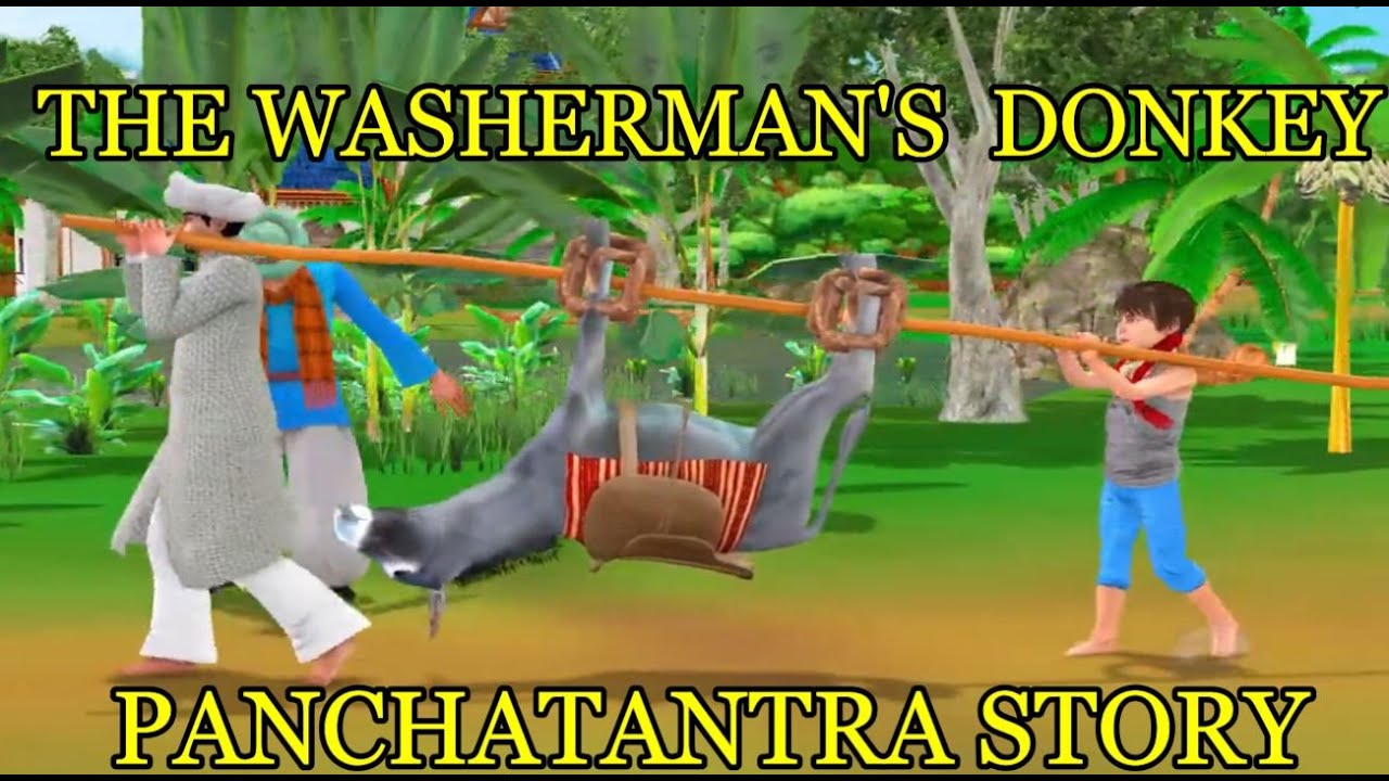 The Washer Man's Donkey/Moral story/cartoon /धोबी का गधा/Animated ...