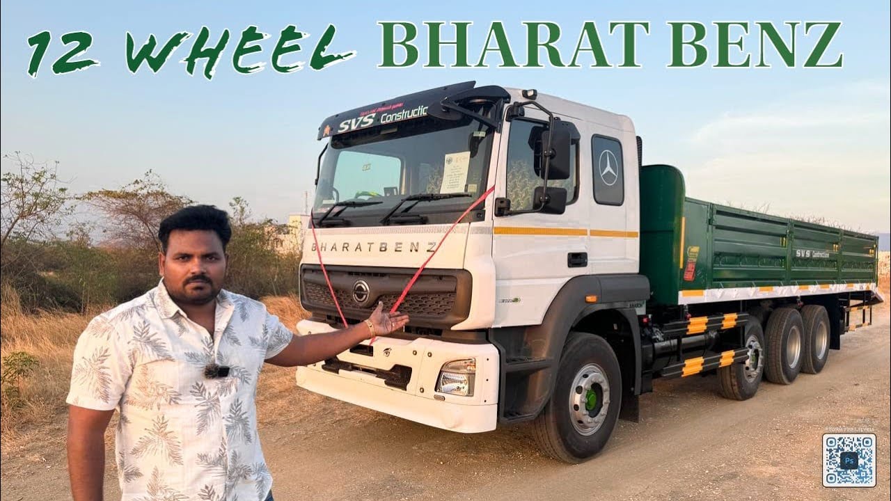 BHARAT Benz 12 wheel OPEN BODY ANGALAMMAN LORRY BODY BUILDER NAMAKKAL R ...