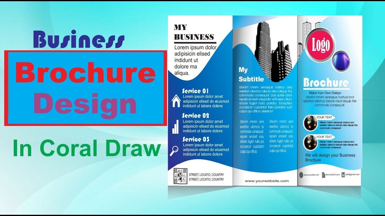 How to design a brochure or pamphlet design in Coral Draw - YouTube