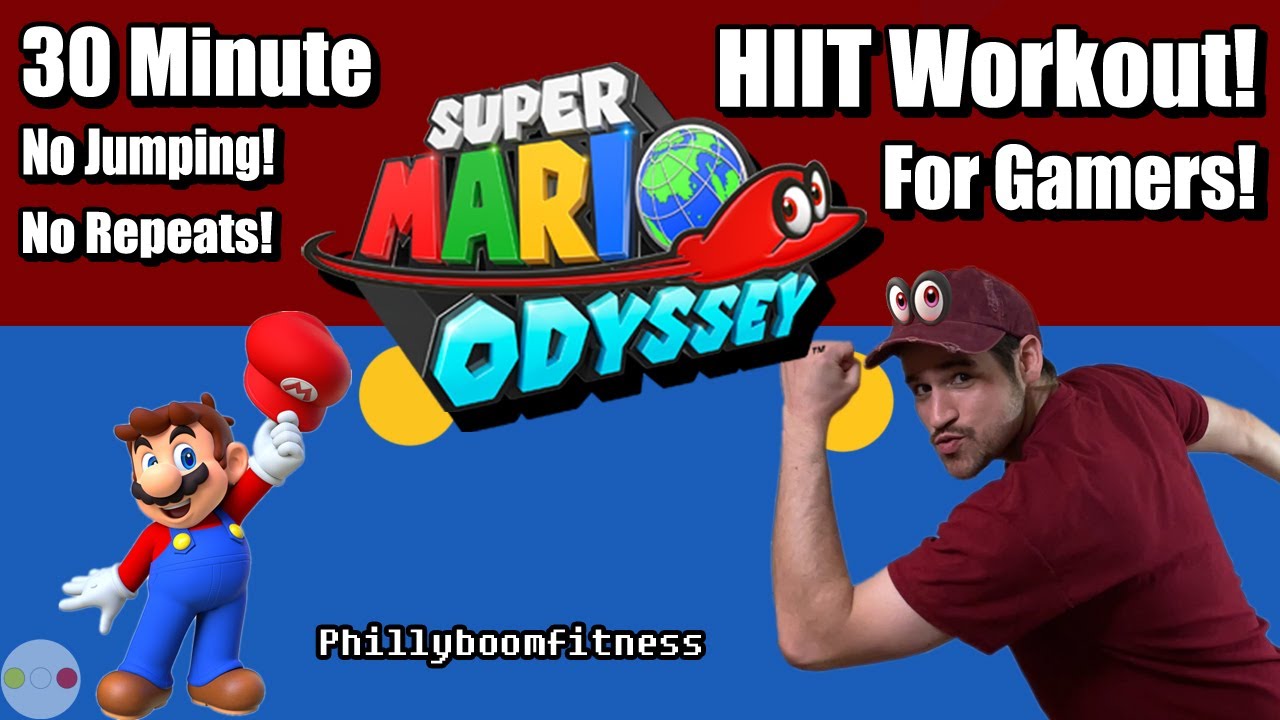 30 Minute No Jumping No Repeats Super Mario Odyssey Workout! Low Impact ...