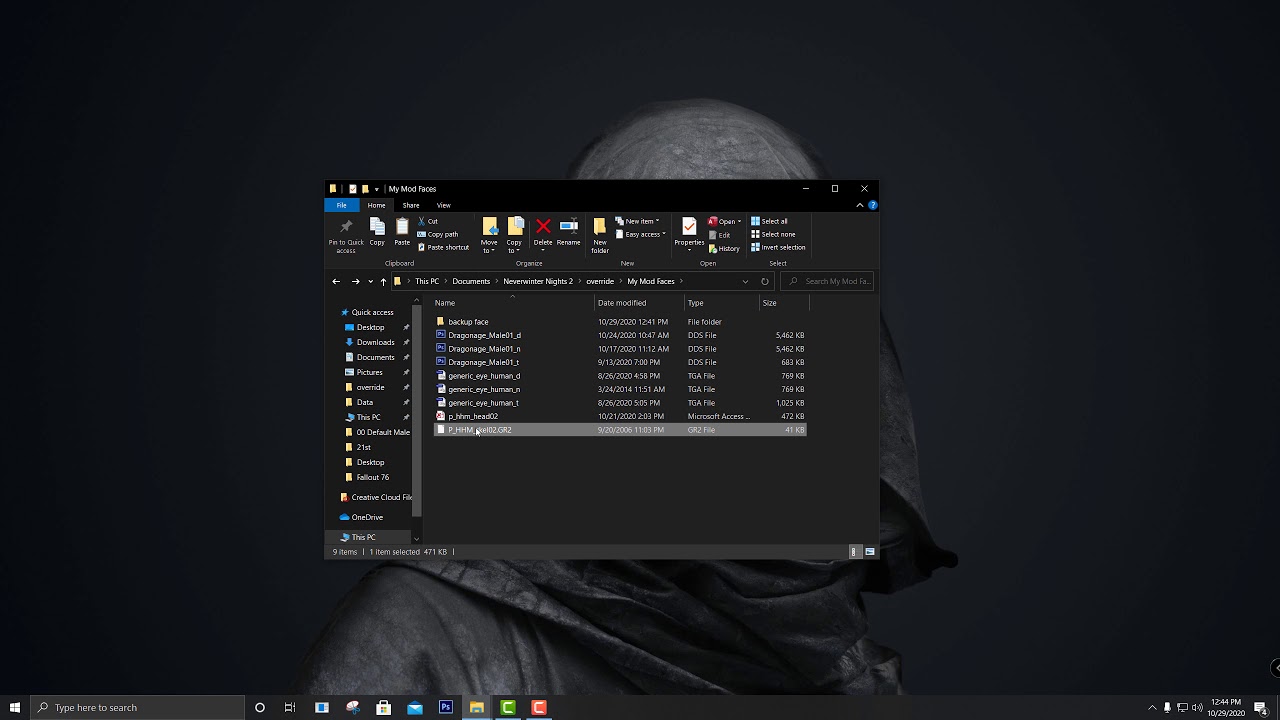 NwN2 Face Creation Project Course 1 (part a) Setup and Diffuse Map ...