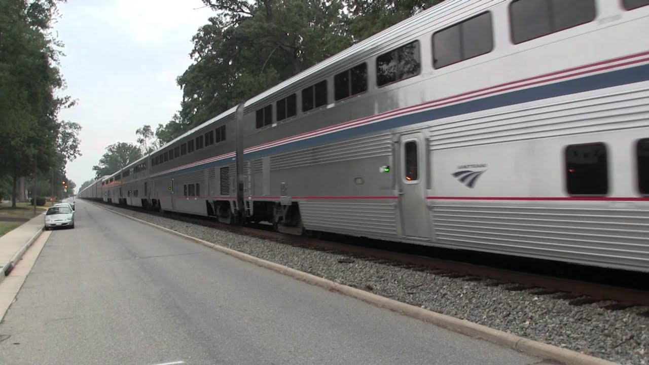 Amtrak train 52 Auto Train Ashland, VA 8.18.12 - YouTube
