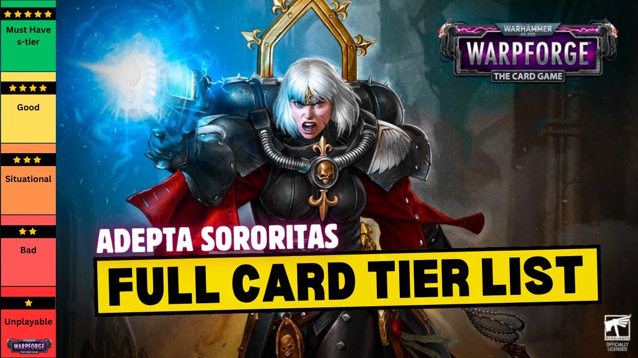 Adepta Sororitas Card Tier List | Warhammer 40,000: Warpforge - YouTube