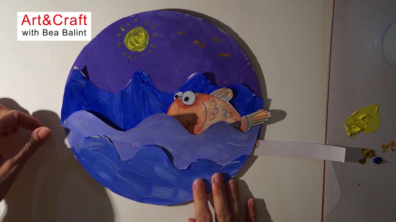 How to make a Swimming Paper Fish for Kids - DIY Fish Craft Easy with ...
