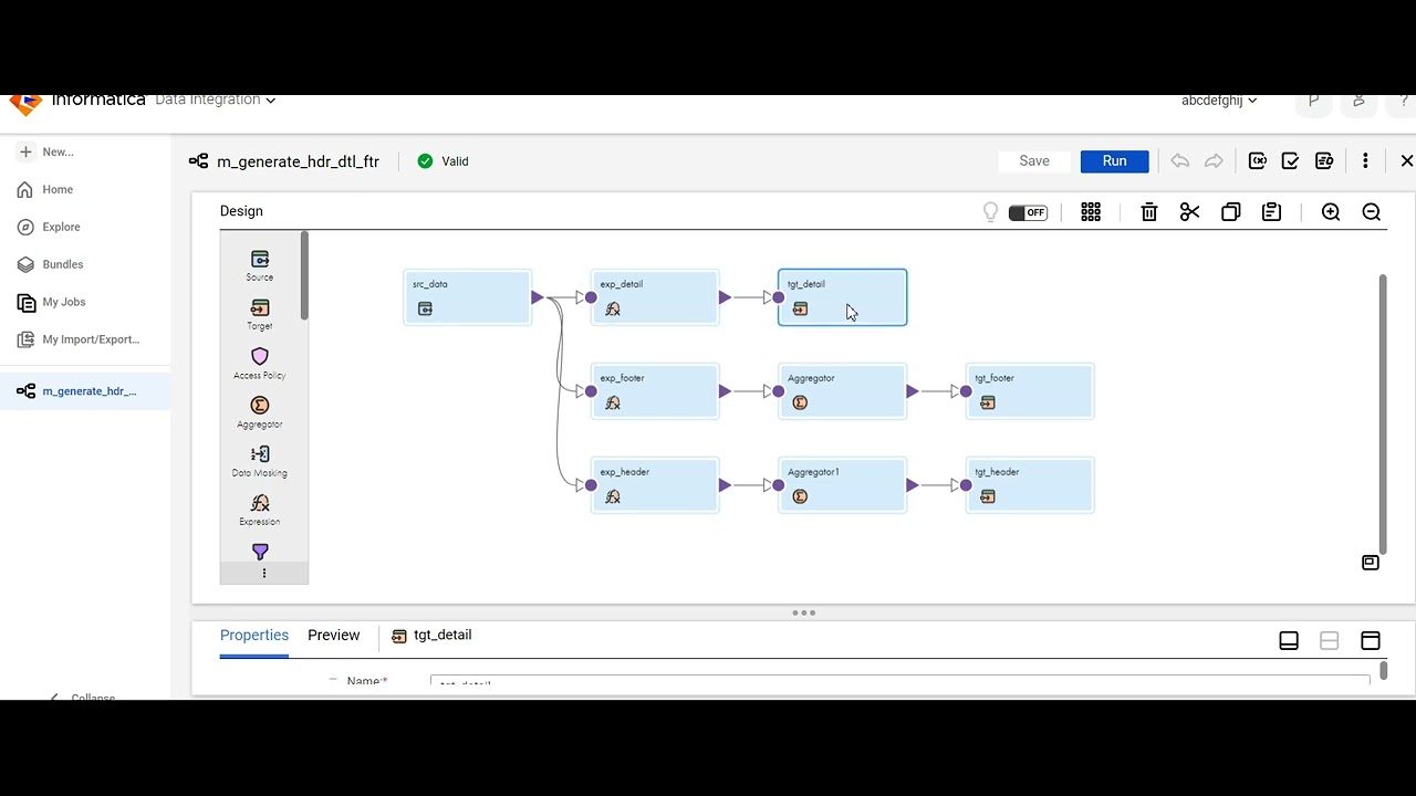 121 Mapping To Create Header Detail And Footer Record File Format In
