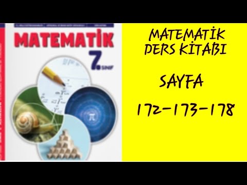 7.SINIF MATEMATİK DERS KİTABI SAYFA 172-173-178 / 7.SINIF MATEMATİK EDAT YAYINLARI SAYFA 172-173-178