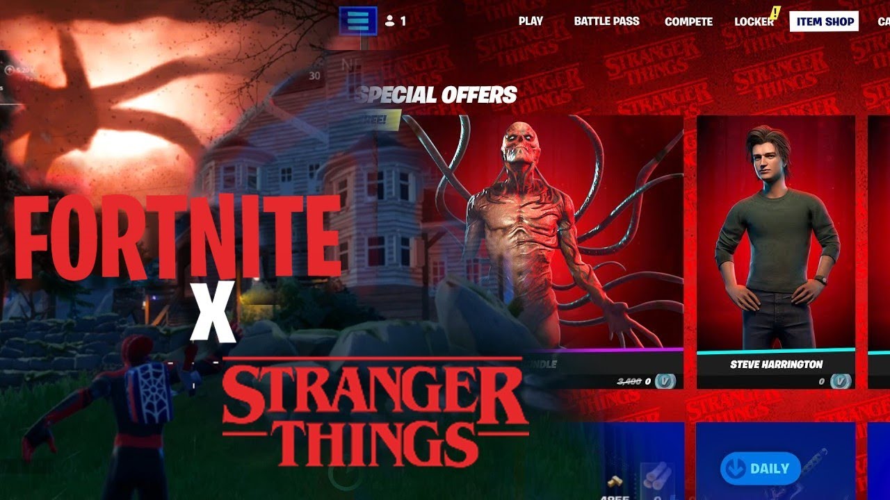 NUEVA COLABORACION DE FORTNITE X STRANGER THINGS 😱 Skin y casa de VECNA ...