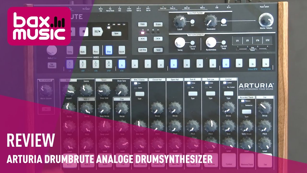 Arturia DrumBrute analoge drumsynthesizer - Review - YouTube