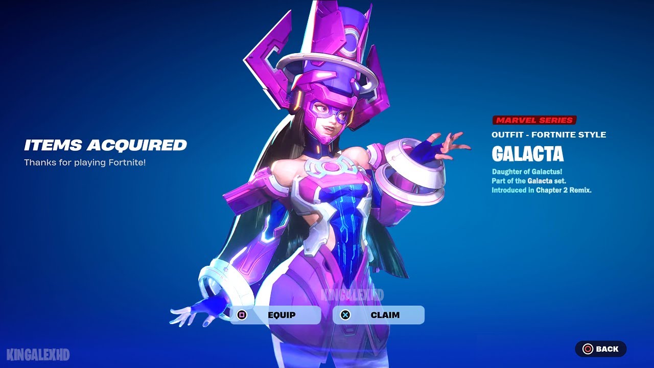 How To Get Galactus Girl Skin FREE In Fortnite (Unlocked Female Galacta Bundle) Daughter of ...