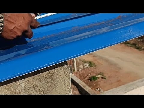profile sheet fitting || fabrication structure || #fabrication #tinshed ...