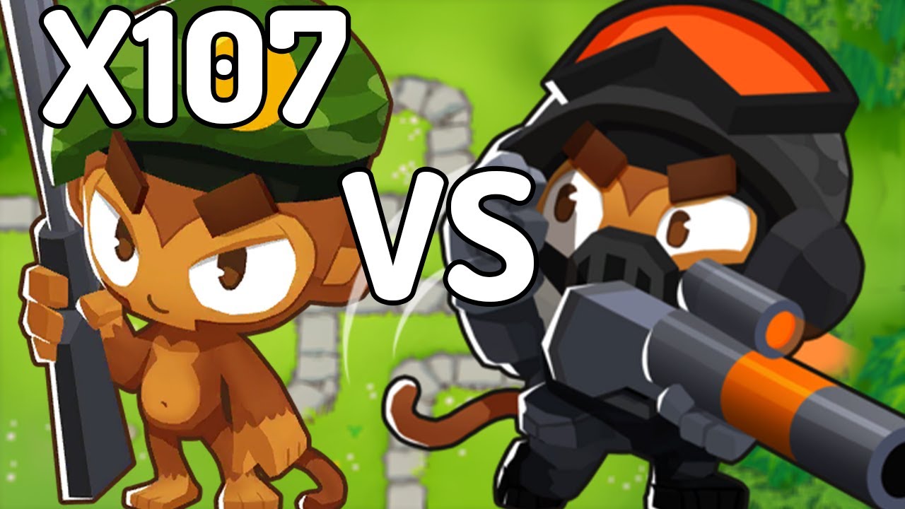 X107 Sniper Monkeys VS. Elite Defender - YouTube