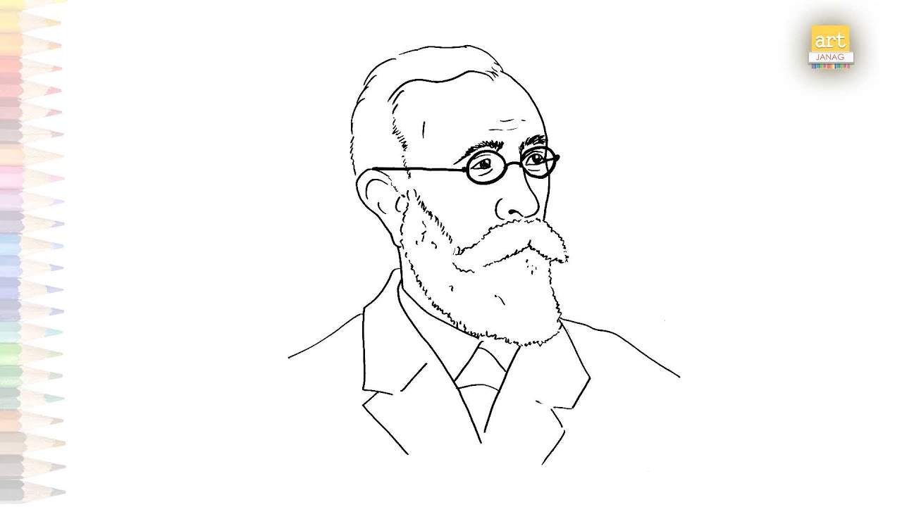 Wilhelm Maximilian Wundt drawing easy | Outline Art | How to draw ...