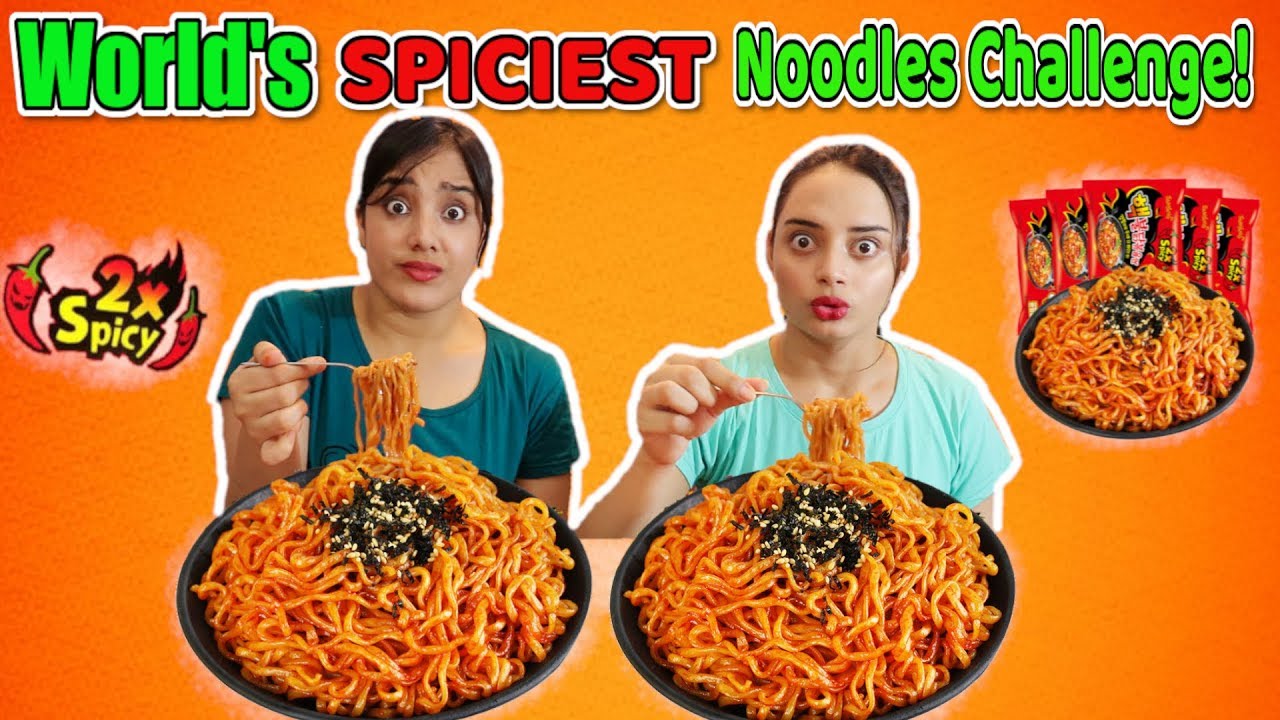 SPICY KOREAN NUCLEAR FIRE NOODLES CHALLENGE | World's Spiciest Noodles ...