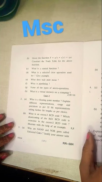 msc mdu (computer organisation and architecture) 2022 mar. - YouTube