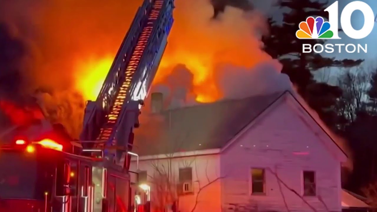 Firefighter injured in NH house fire that killed dog - YouTube